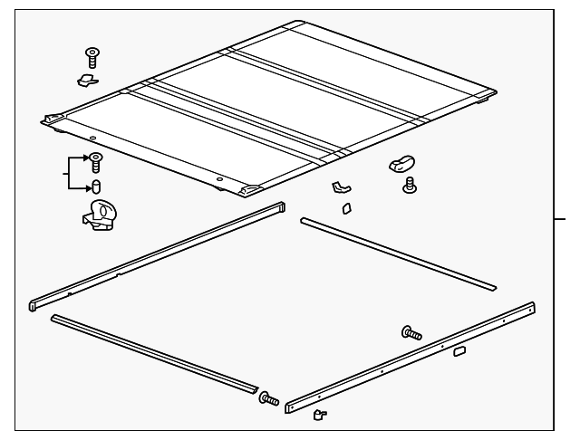 2020-2022 GM Bed Tonneau Cover 19418643 | GMPartsDirect.com