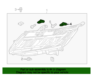 33105-THR-A01 - Headlamp Assembly Clip 2018-2020 Honda Odyssey | Honda ...
