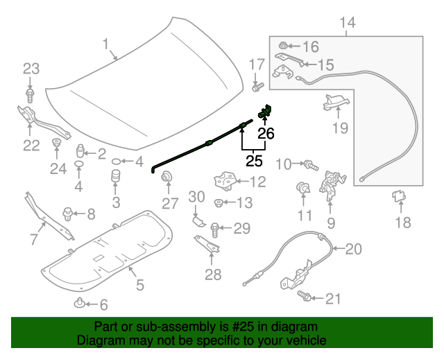 2017-2021 Subaru OEM NEW 2017-2021 Subaru Crosstrek Imreza Stay ...