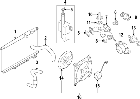 Cooling System for 2014 Kia Sedona | Kia.Parts Store
