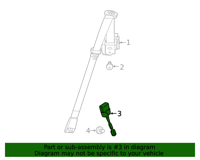 2020-2024 Toyota GR Supra Seat Belt Receptacle - PASSENGER SIDE 73230 ...