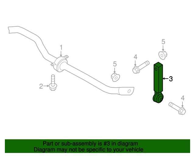 2016-2024 Audi Stabilizer Link 8W0-505-465-B | Genuine Audi Parts