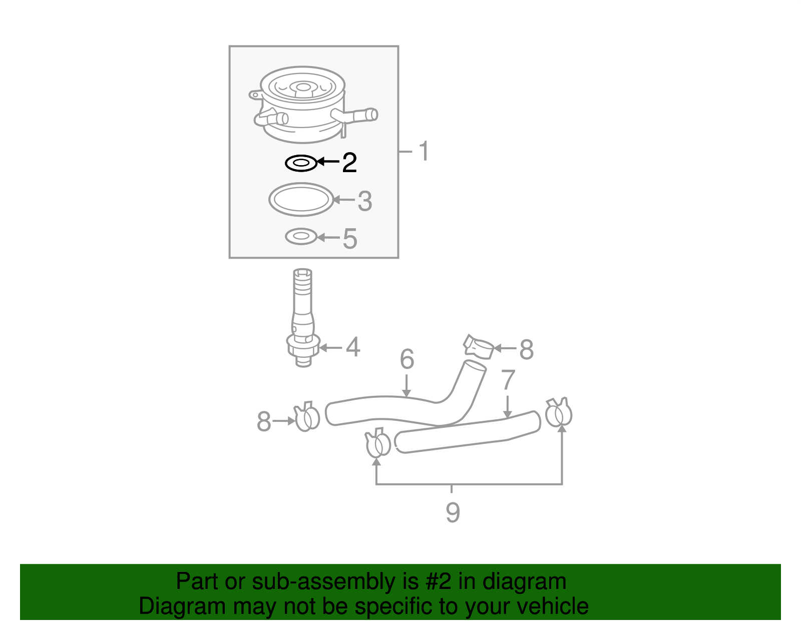 Genuine Toyota Engine Oil Cooler Gasket part# 15785-35010 for 1989-2004 ...
