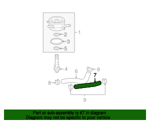 1996-2004 Toyota Hose 16283-75010 | Toyota Parts Center