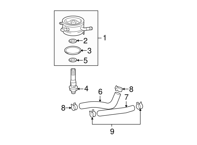 Genuine Toyota Engine Oil Cooler Gasket part# 90301-61004 for 1995-2004 ...