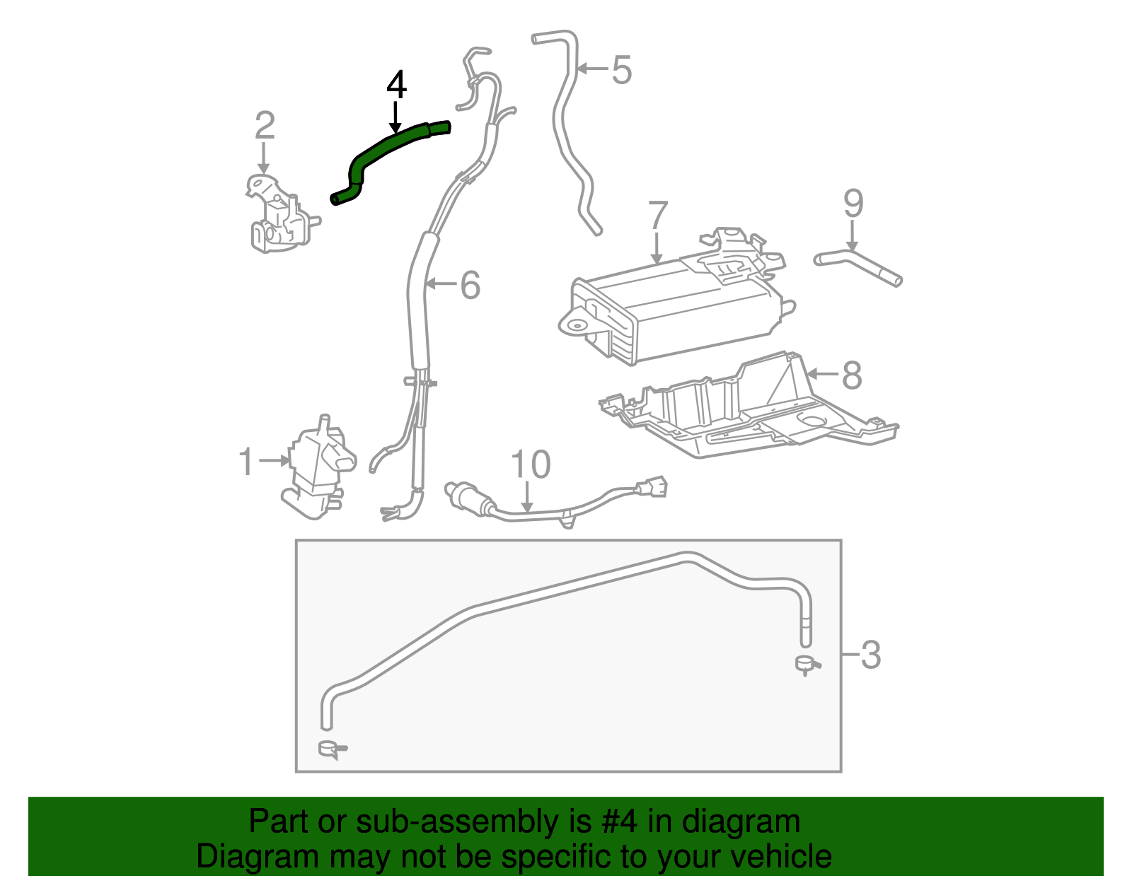 2011-2016 Toyota Sienna Vapor Hose 23826-0P130 | Toyota San Diego Parts