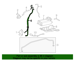 17308-0P210 - Vapor Hose - 2017-2019 Toyota Sienna | OEM Genuine Toyota ...