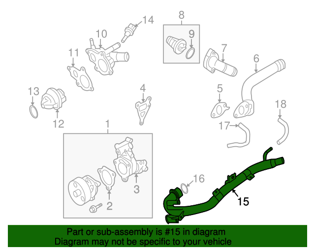 2007-2011 Nissan Altima Water Pipe 21022-JA00A | OEM Parts Online