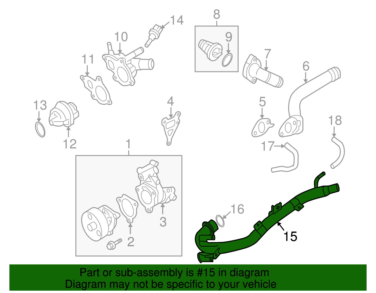 21022-JA00A - 2007-2011 Nissan Altima - Water Pipe | Anicra Nissan Parts