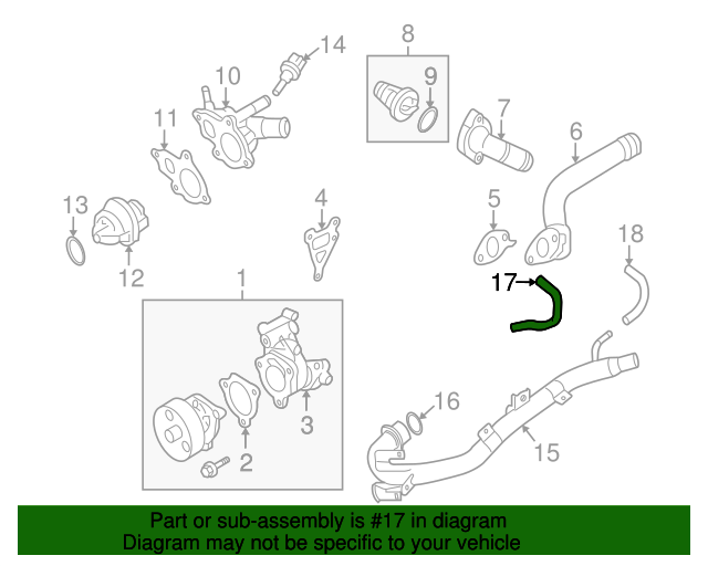 Genuine OEM Nissan 2007-2013 Nissan Altima Engine Coolant Hose 14056 ...