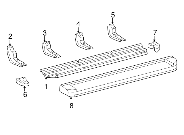 2001-2007 Toyota Running Board Mount Bracket 51797-0C010 | Toyota Parts ...