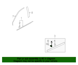 87756-35000 - Body Side Molding Retainer 2003-2014 Kia | Kia.Parts Store