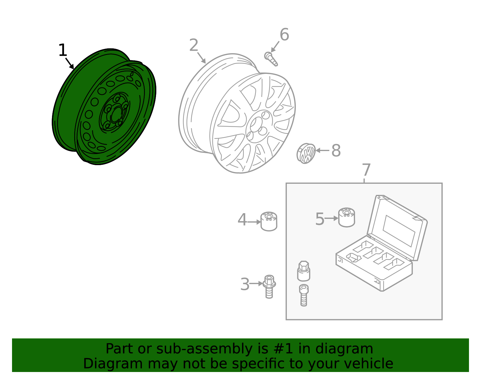 2019-2021 Volkswagen Jetta 16-Inch Rama Wheel 5GM-601-025-E-FZZ ...