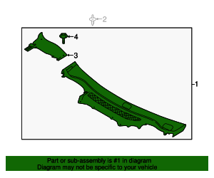 Genuine OEM Cowl Grille Part# LR117925 Fits 2013-2023 Land Rover: Up To ...