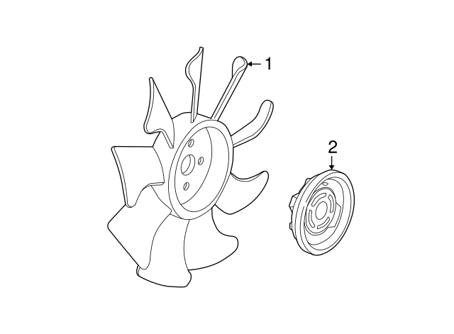 Ford Dealership 1998-2011 Ford Fan Clutch 6L5Z-8A616-BA | Ford Parts ...