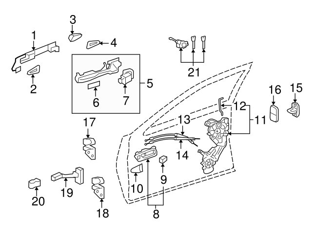 68730-30180 - Door Hinge 2006-2017 Lexus | AutoNationParts.com