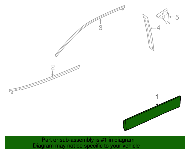 2011-2017 Nissan Quest Door Molding 80870-1JB0C | AutoNationParts.com