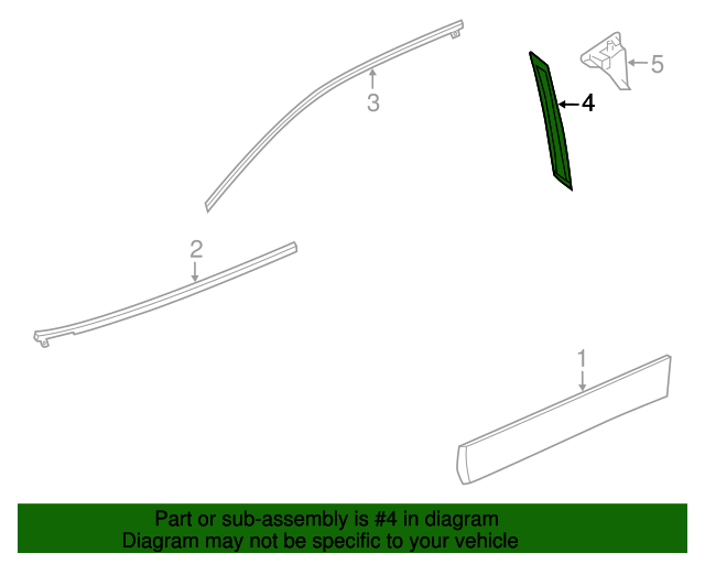 2015-2017 Nissan Quest Applique - Driver's Side (LH) 802D3-1JA1D ...
