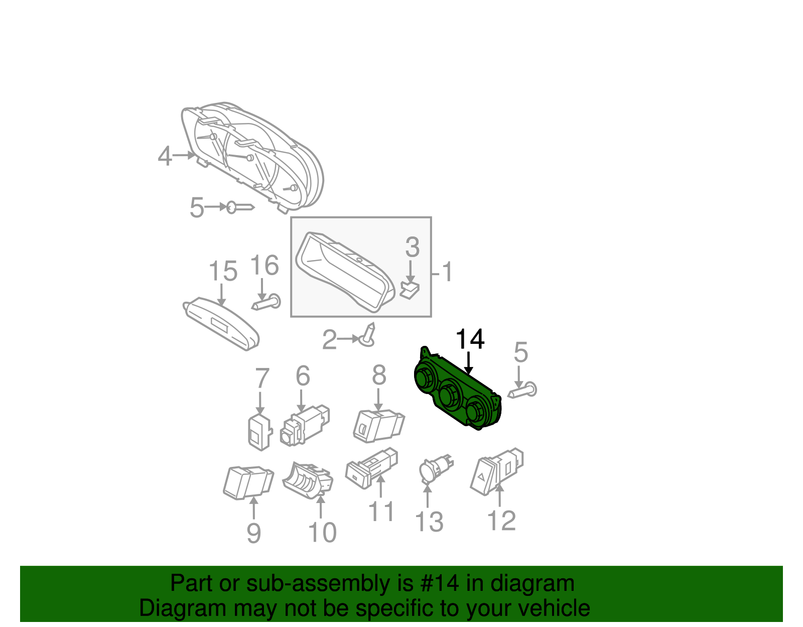 2004-2006 Kia | Dash Control Unit | 97250-2F150 | Kia Auto Parts