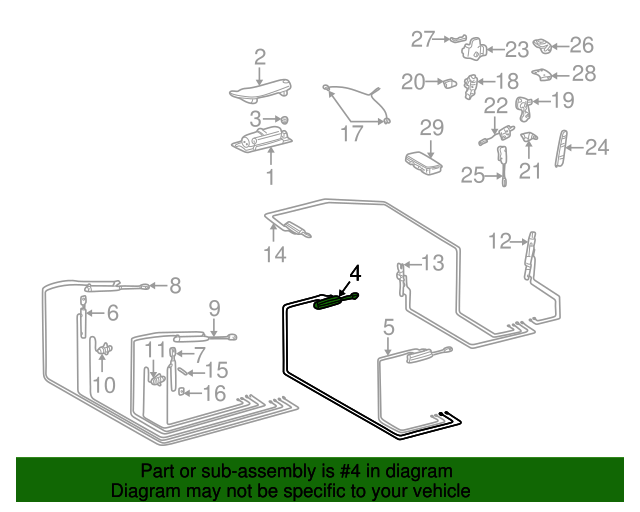 230-800-10-72 - Convertible Top Hydraulic Cylinder 2003-2012 Mercedes ...