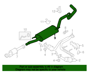 2011-2014 Ford F-150 Muffler BL3Z-5230-H | OEM Parts Online