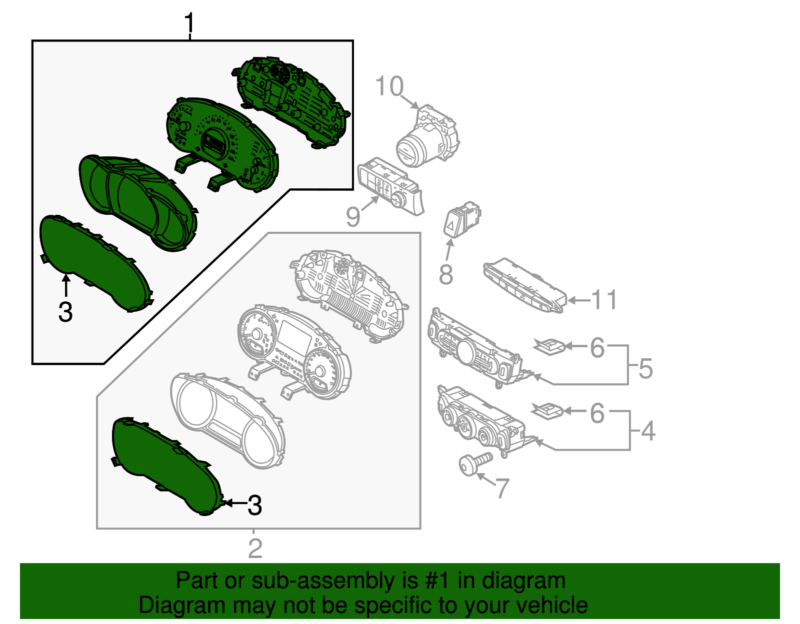 94006-B2700 - Cluster Assembly 2017-2019 Kia Soul | Kia.Parts