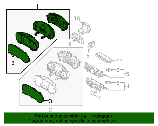 94006-B2700 - Cluster Assembly 2017-2019 Kia Soul | Kia.Parts Store
