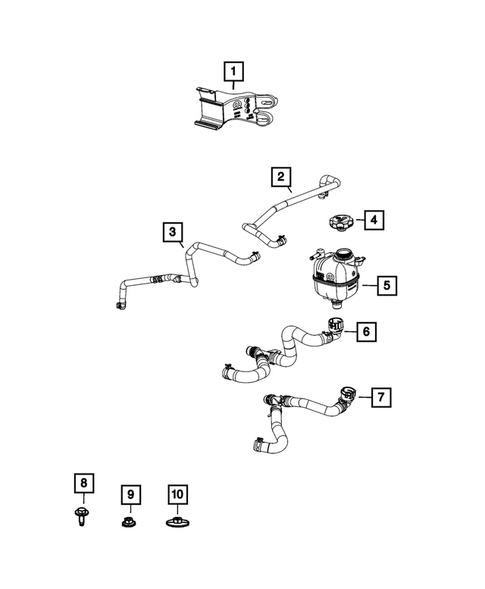Engine Coolant Reservoir (Bottle) for 2018 Jeep Wrangler | My Mopar Parts