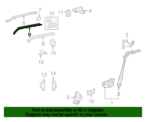 2011-2020 Toyota Sienna Rail Cover 6105708020 | Retail Performance Auto ...