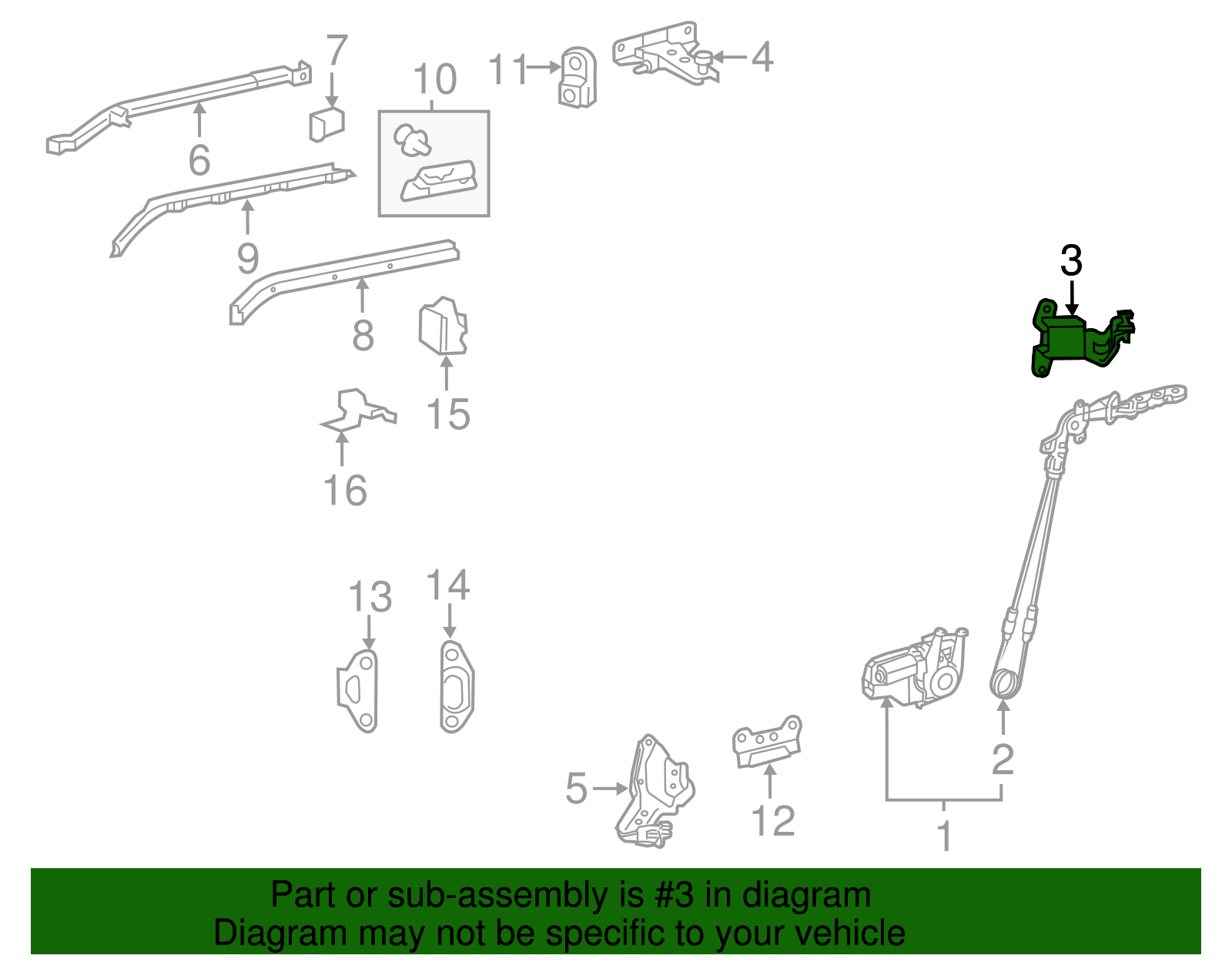 2011-2020 Toyota Sienna Hinge Assembly, Slide Door, Center Left 68390 ...