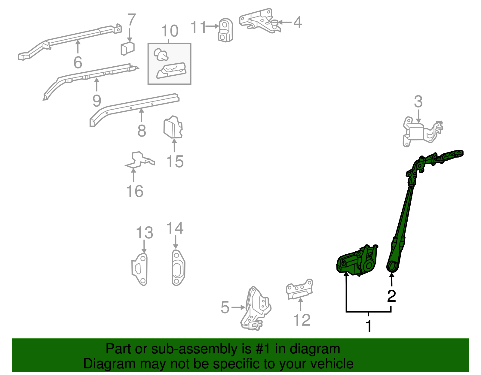 2014-2019 Toyota Sienna Motor & Linkage 85005-08015 | OEM Parts Online