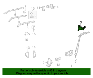 2011-2020 Toyota Sienna Hinge Assembly, Slide Door, Center Right 68380 ...