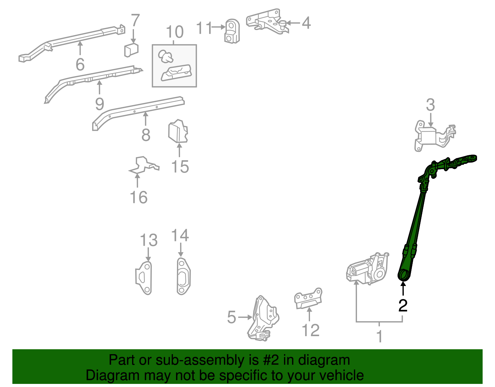 2011-2020 Toyota Sienna Power Sliding Door Motor Bracket (Right) 85015 ...