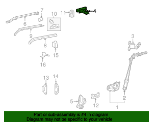 68320-08021 - Roller Assembly, Slide Door, Upper, Left 2011-2020 Toyota ...