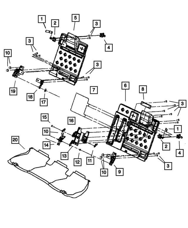 2005-2006 Mopar Arm Rest Retainer, Right 5139654AA | Mopar Estores