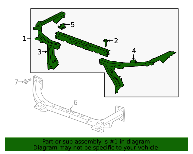 2020-2024 Cadillac XT6 Front End Upper Tie Bar 84760202 GM ...