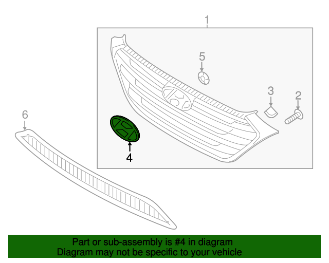 2016-2021 Hyundai Tucson Grille Emblem 86300-D3000 | OEM Parts Online