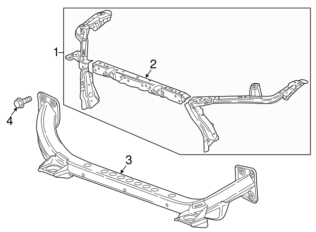 Genuine OEM Front End Upper Tie Bar Part# 84850309 Fits 2020-2022 ...