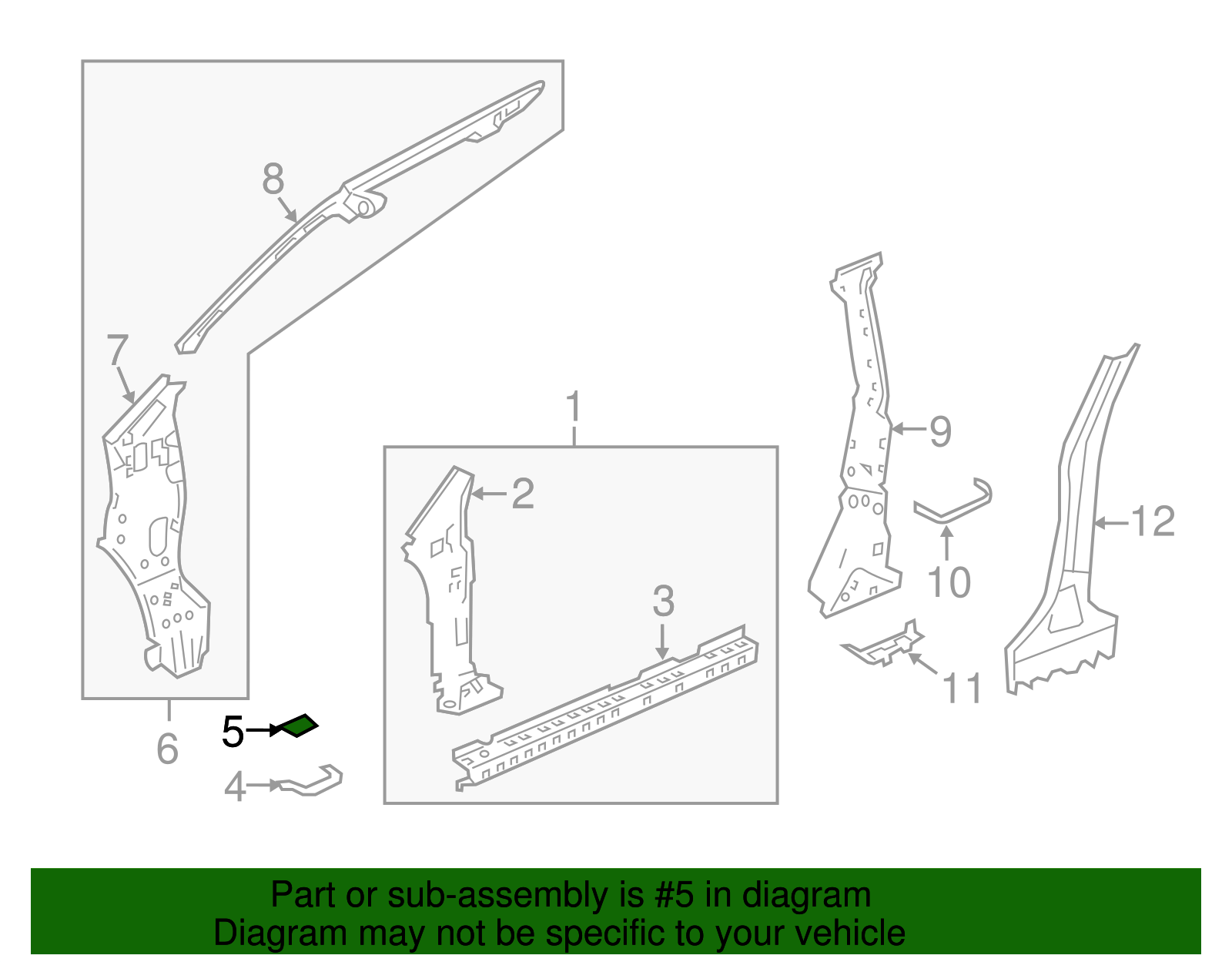 63138-T0A-A01 - Rocker Reinforced Bracket 2012 Honda CR-V | Honda Parts ...