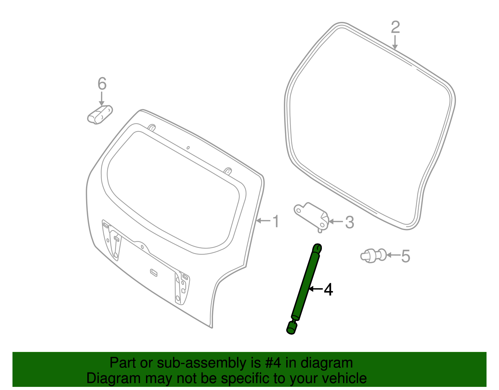 2005-2009 Hyundai Tucson Lift Cylinder 81771-2E000 | OEM Parts Online