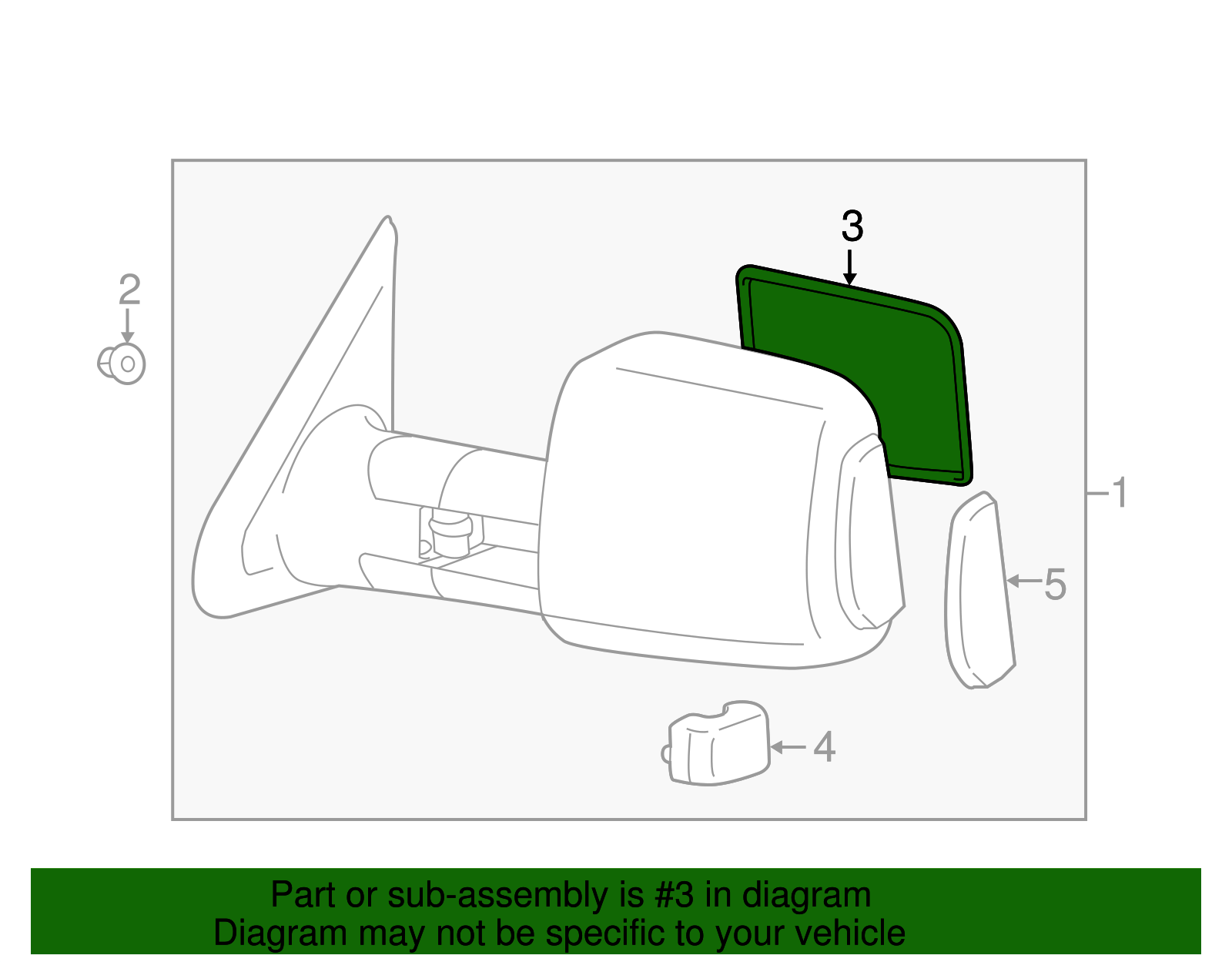 2007-2021 Toyota Tundra Mirror Glass 87903-0C040 | Toyota Parts Center