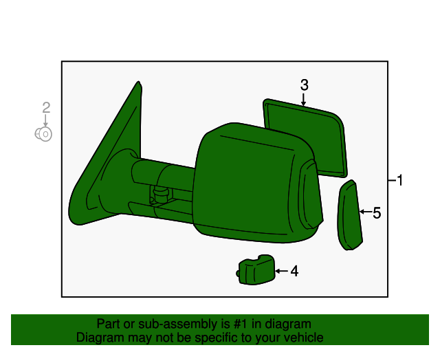 87910-0C221 - Door Mirror Right, Front Right - 2007-2021 Toyota Tundra ...