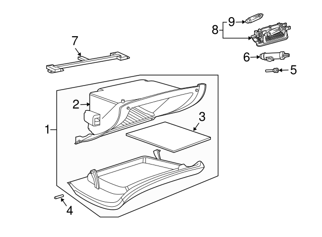 Genuine Glove Box Light for 2003-2011 Saab | Part# 90306633 | Over 30% ...