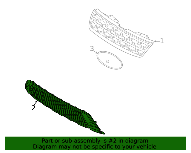 Genuine OEM Lower Grille Part# LR140170 Fits 2021-2023 Land Rover ...