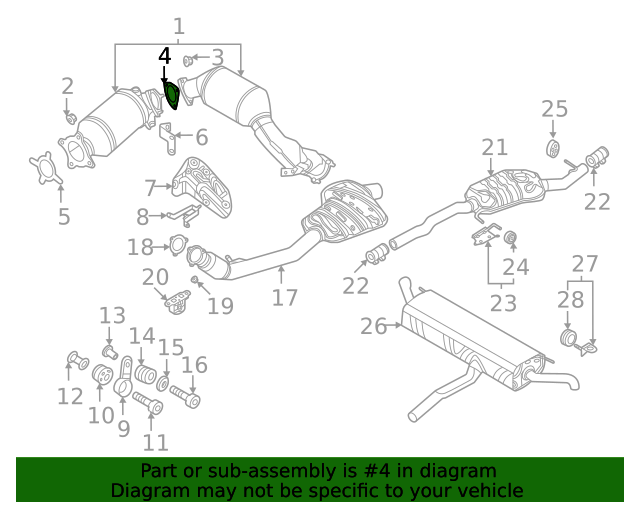 2017-2024 Audi Exhaust Pipe Gasket 8W0-253-115-D | OEM Parts Online