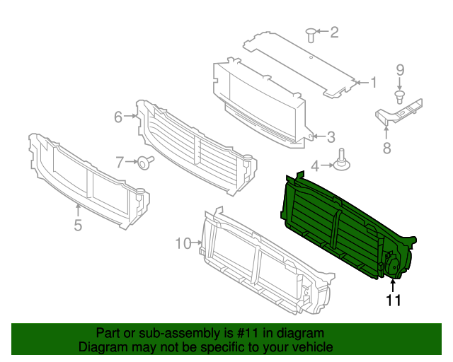 2017-2021 Volvo Radiator Shutter Assembly 31383212 | OEM Parts Online