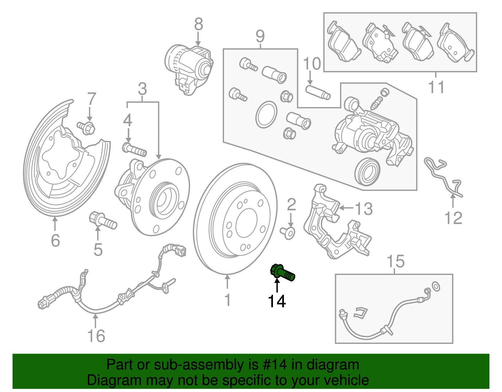 90103-SHJ-000 - Disc Brake Caliper Bracket Mounting Bolt 2005-2025 ...