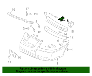 2004-2006 Nissan Sentra Retaining Bracket 62217-6Z500 | QuirkParts