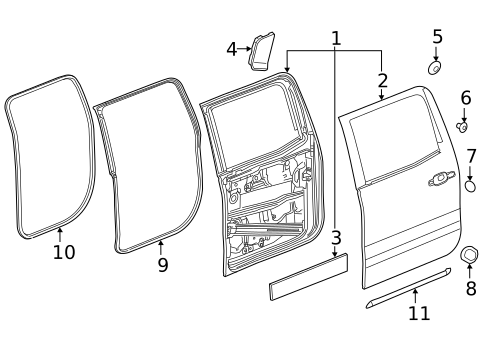 Door & Components for 2021 GMC Sierra 2500 HD | GMPartsDirect.com