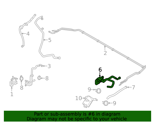 Genuine OEM Ford Part - Coolant Hose LJ9Z-8B081-A | Genuine OEM Ford ...